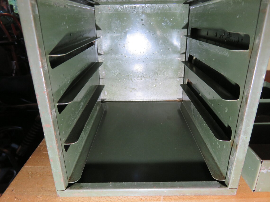 Vintage Green Metal 4 Drawer Small Parts Bin/ Box / Cabinet - Etsy