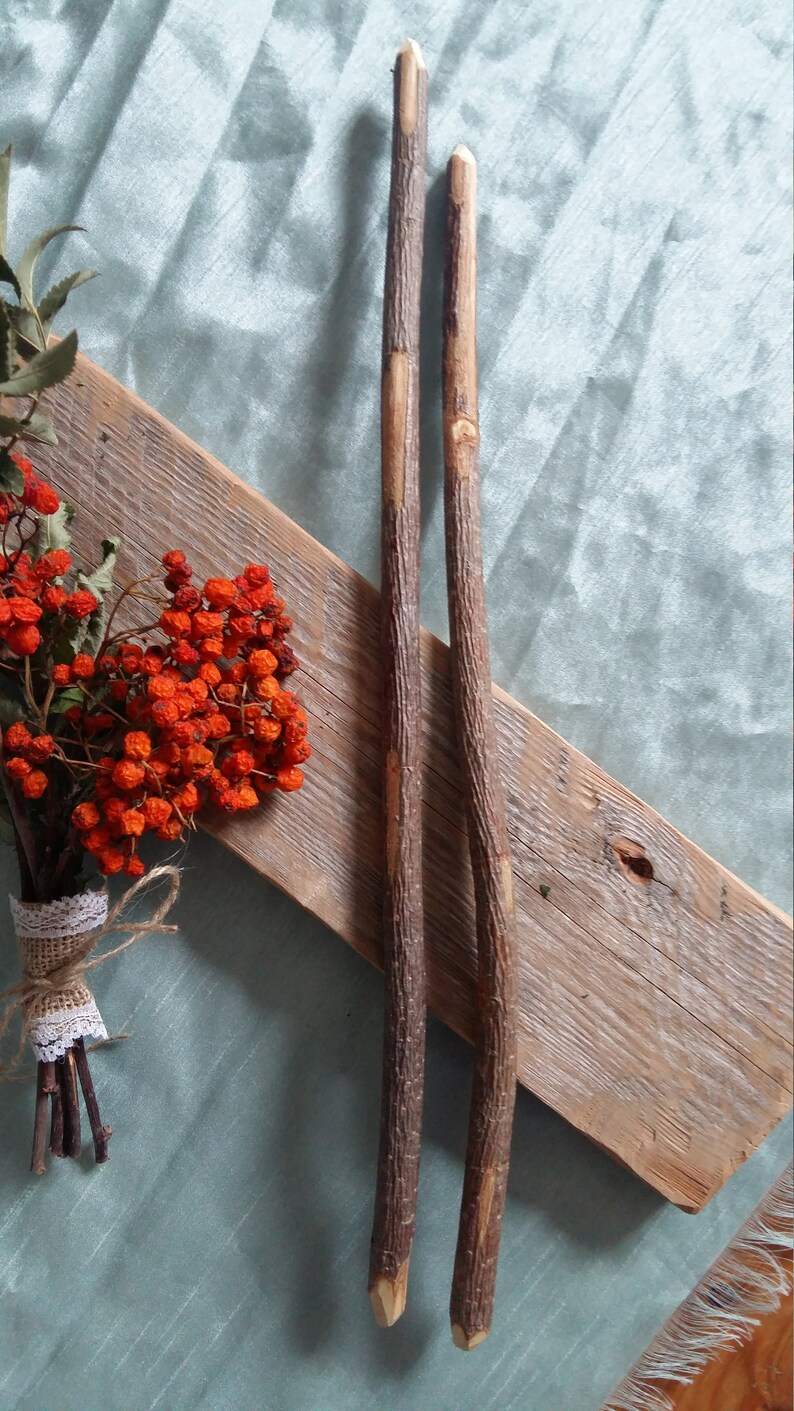2 Rowan Wood Sticks Natural Mountain Ash Tree Branch Sacred - Etsy