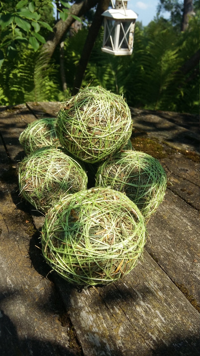 Dried Grass Balls Country Rustic Home Decor Primitive Natural | Etsy