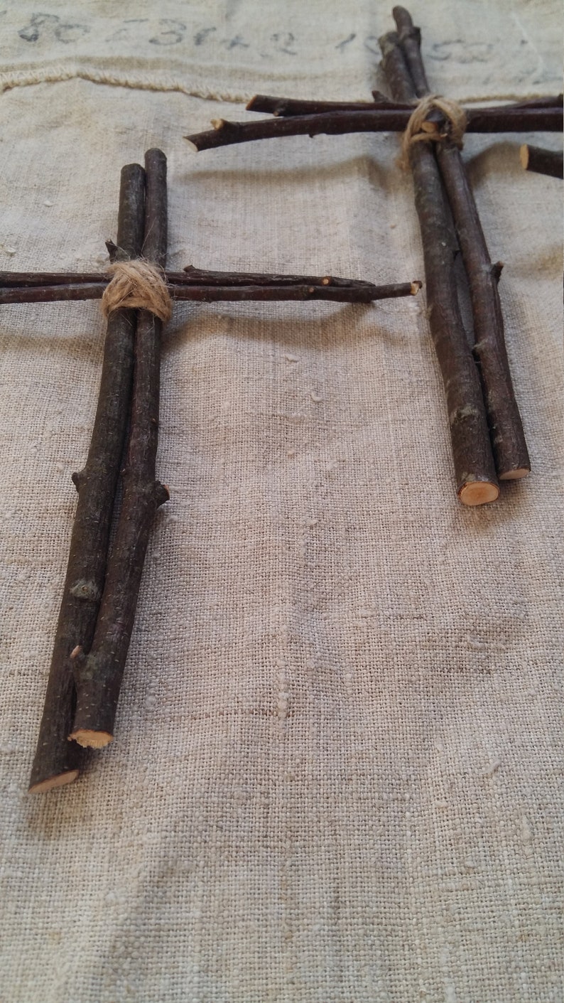 Primitive Cross 3 Wooden Twigs Croses Easter Decor Natural - Etsy