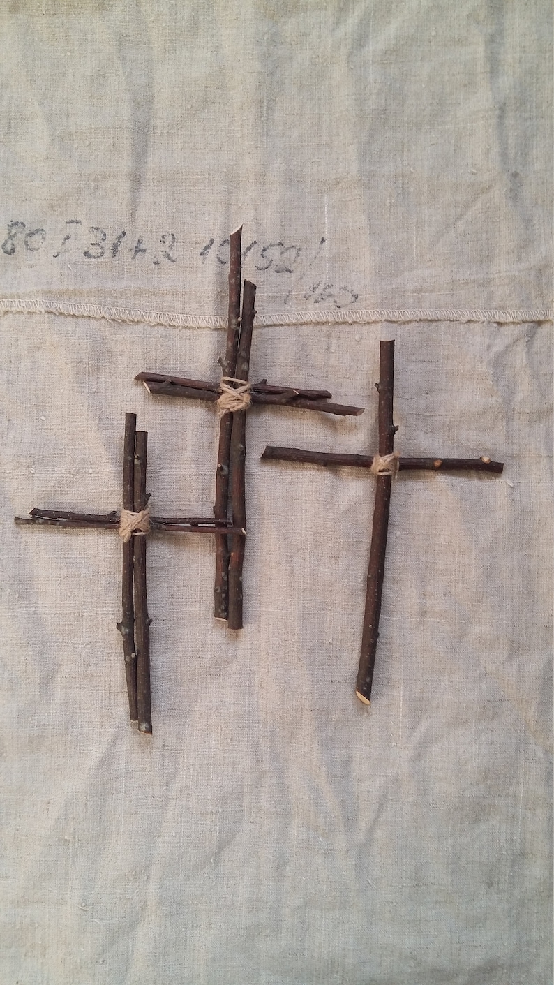 Primitive Cross 3 Wooden Twigs Croses Easter Decor Natural - Etsy