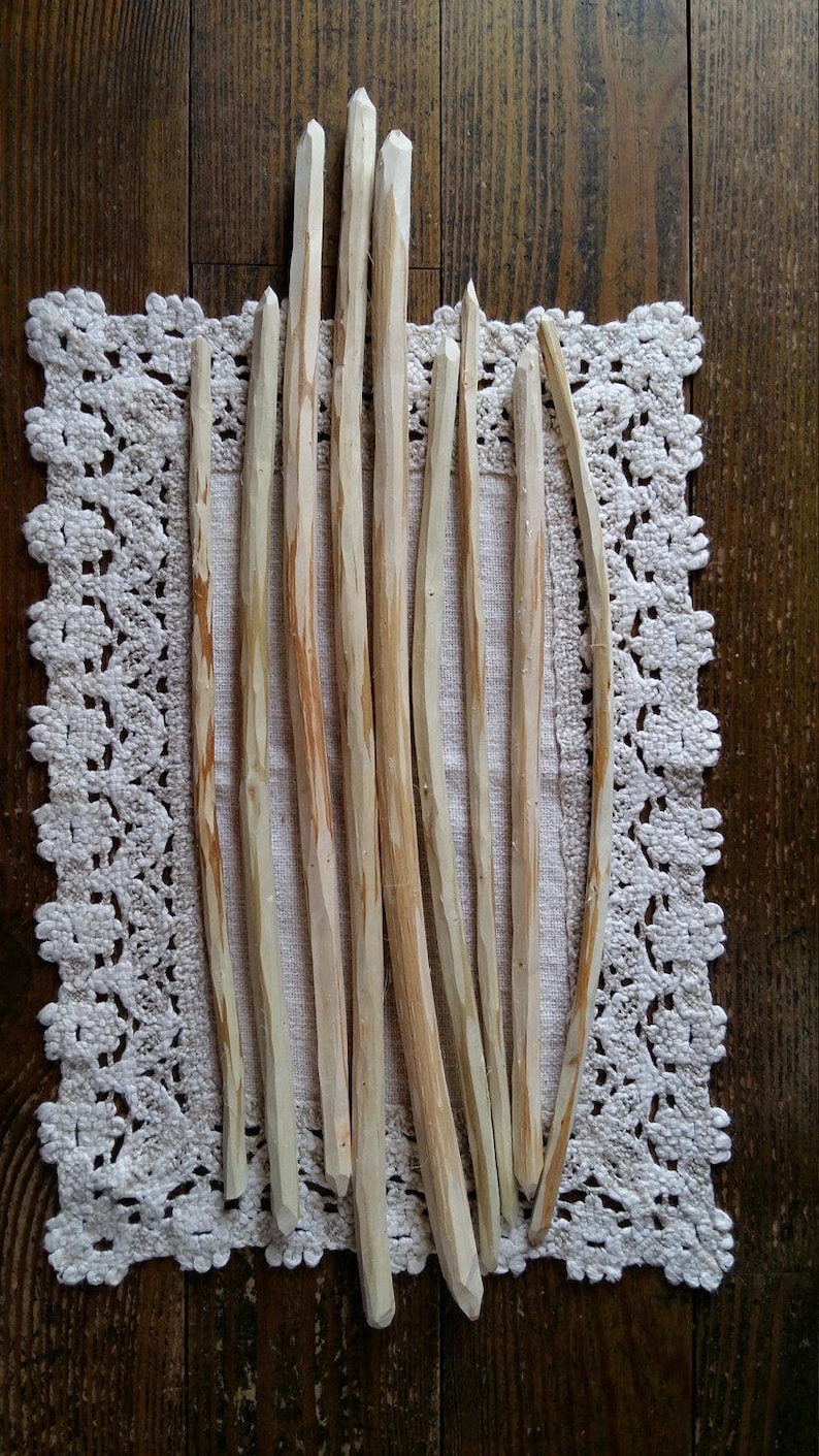Willow Tree Sticks 9 Peeled Wood Branches Wooden Decors Primitive ...