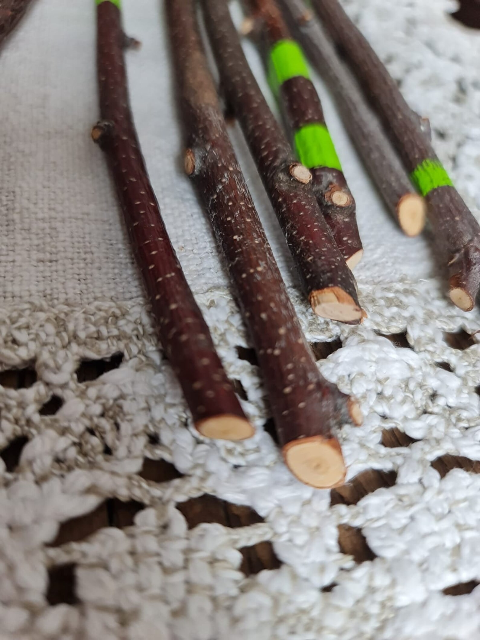 Natural Wood Sticks Hand Painted Rustic Home Decor Primitive | Etsy