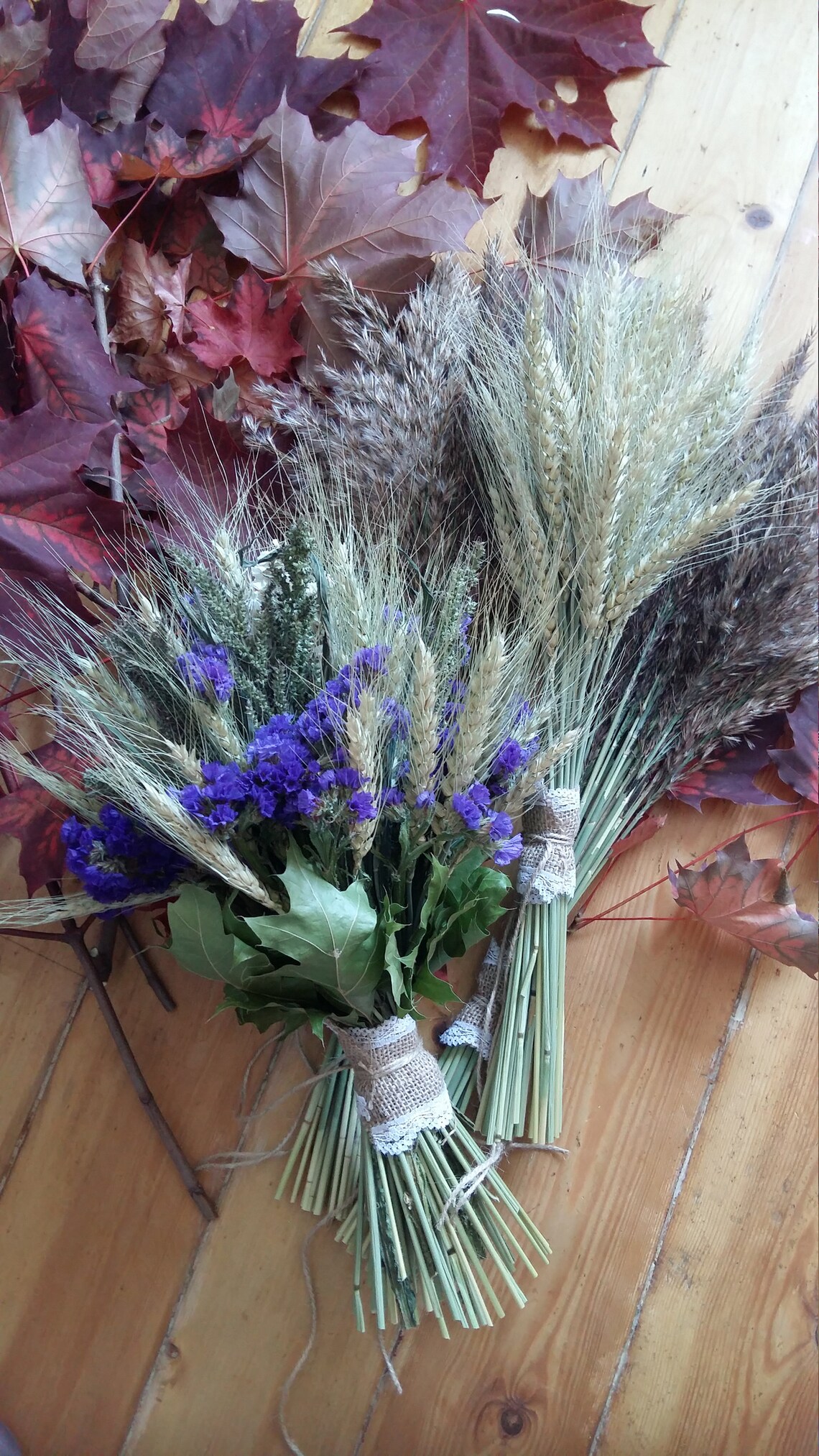 Dried wheat bouquet rustic home decor fall autumn decoration | Etsy