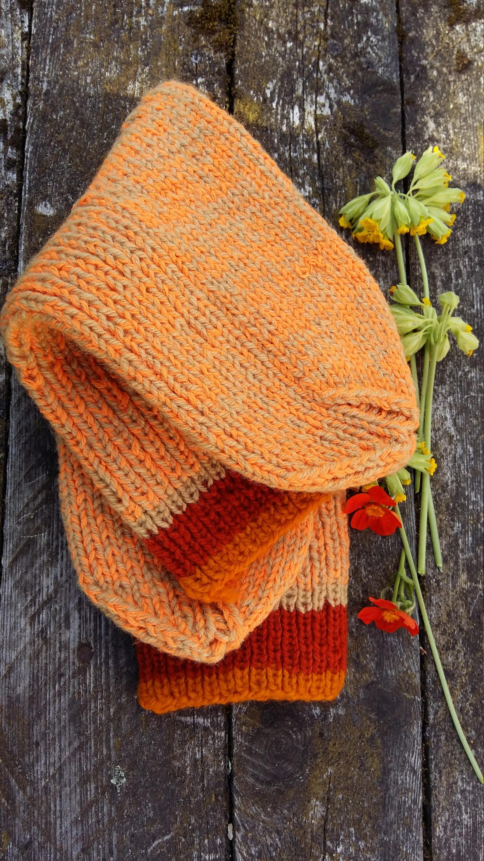 Orange Wool Socks Hand Knit Socks Lady Socks Woomens Socks - Etsy