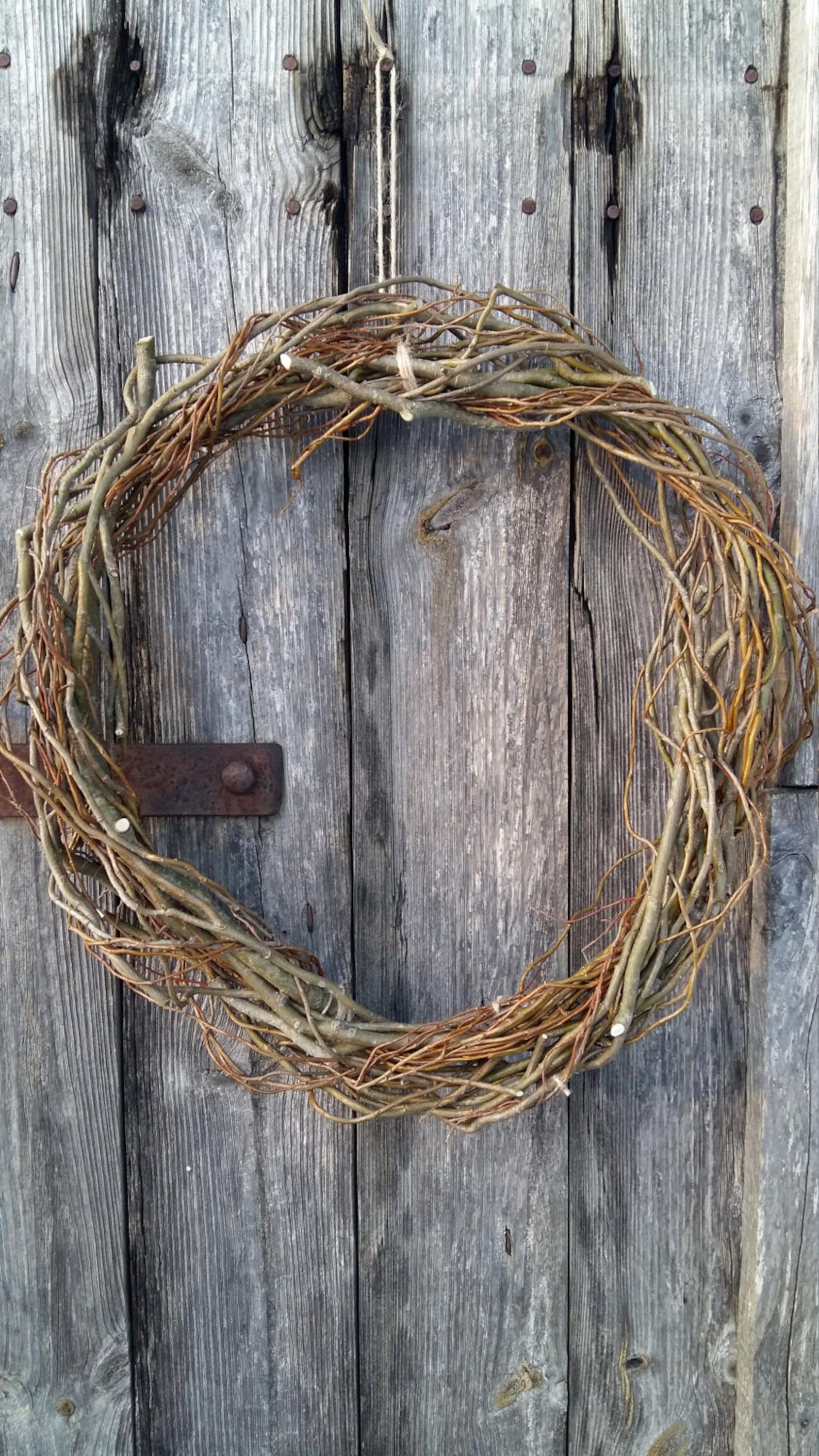 Curly Willow Wreath Hoop Natural Twisted Willow Tree Twigs - Etsy