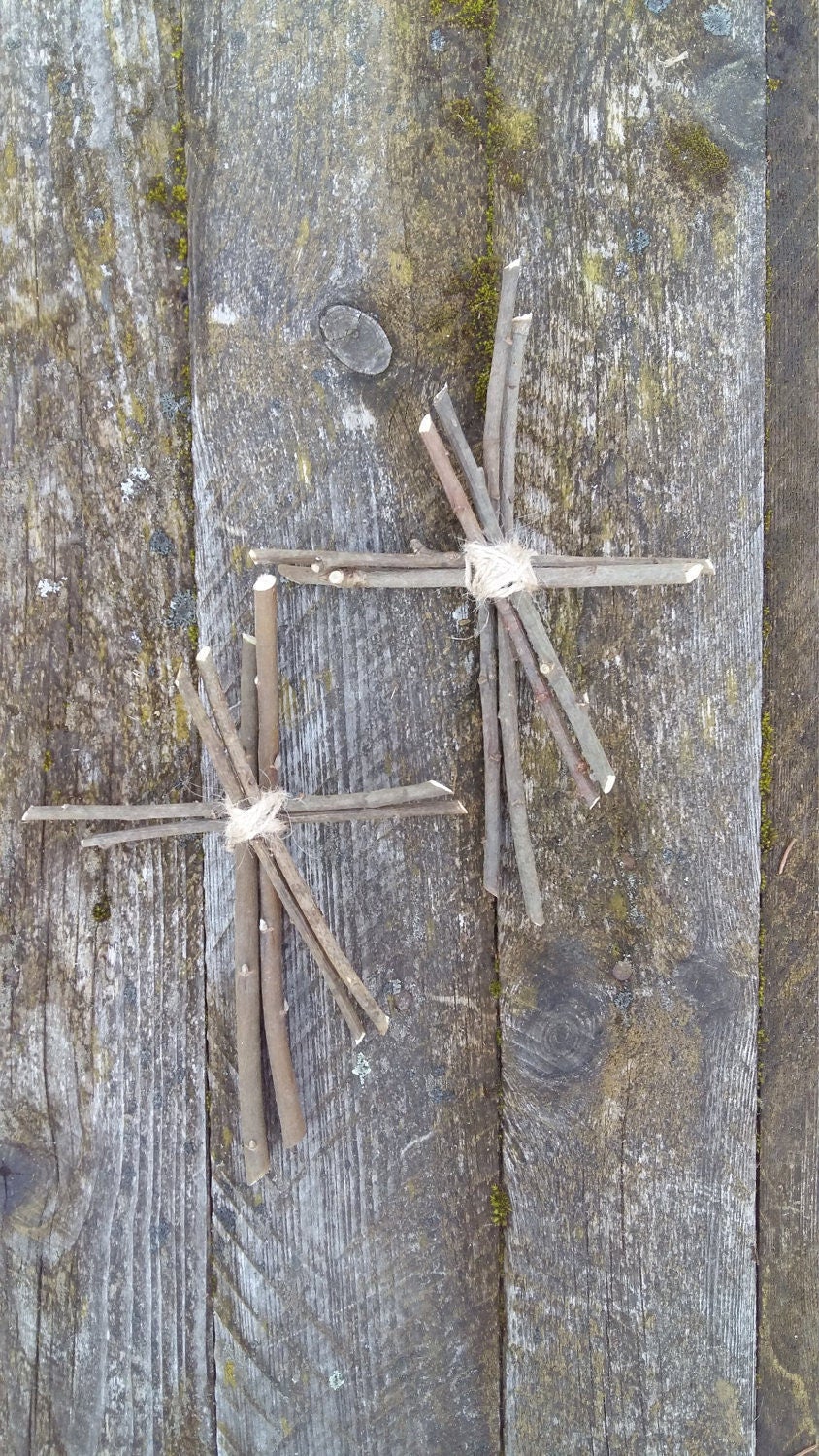 Wood Croses Twigs Cross Rustic Primitive Easter Decor Natural - Etsy