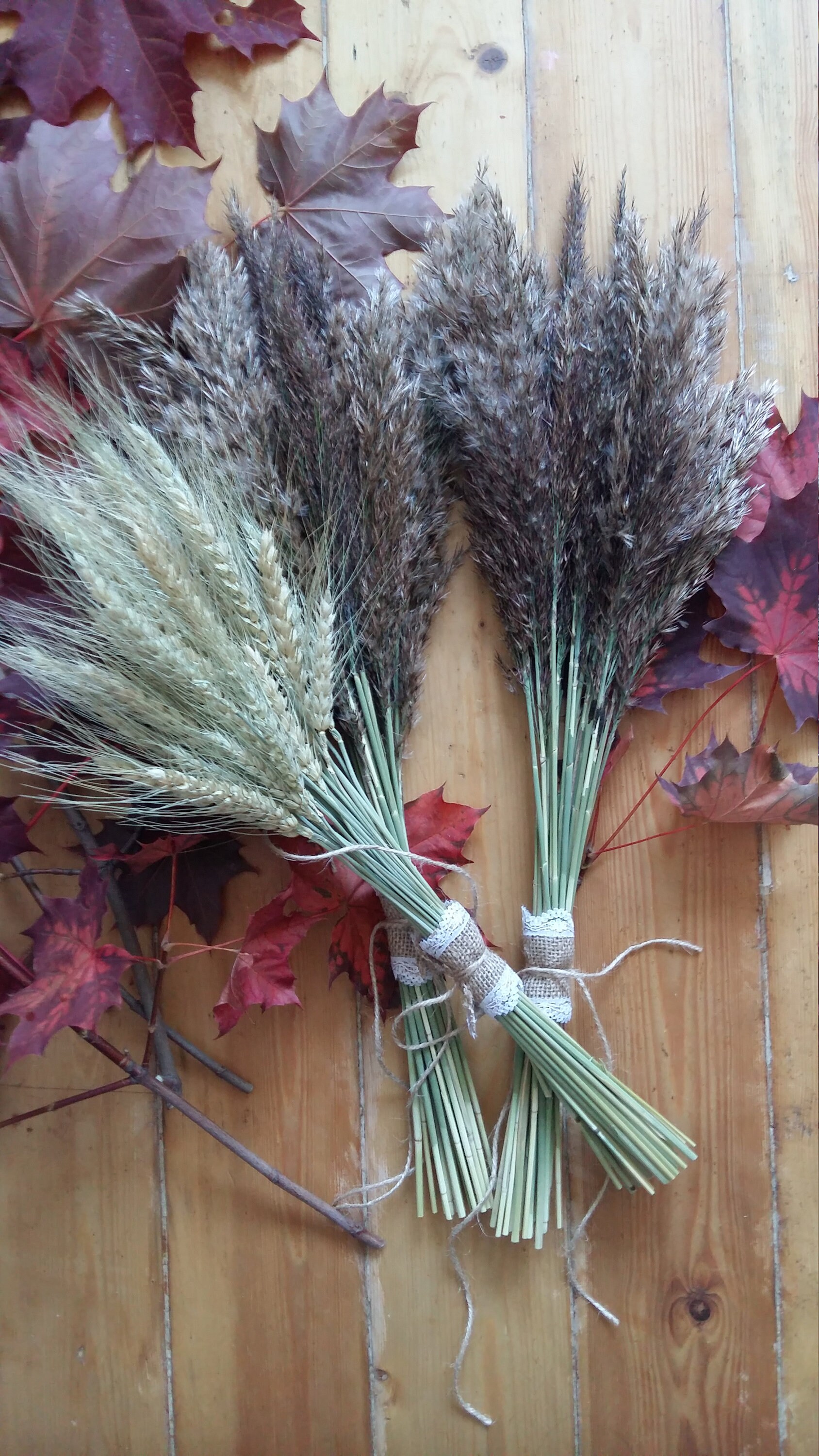 Dried wheat bouquet rustic home decor fall autumn decoration | Etsy