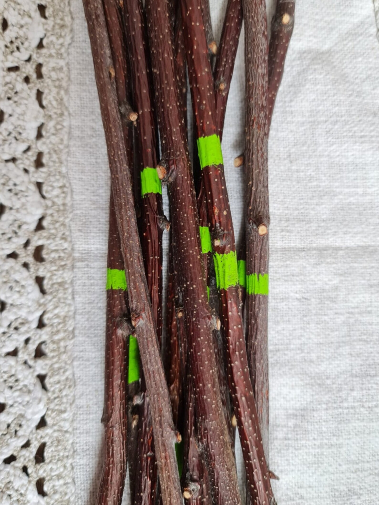 Natural Wood Sticks Hand Painted Rustic Home Decor Primitive | Etsy