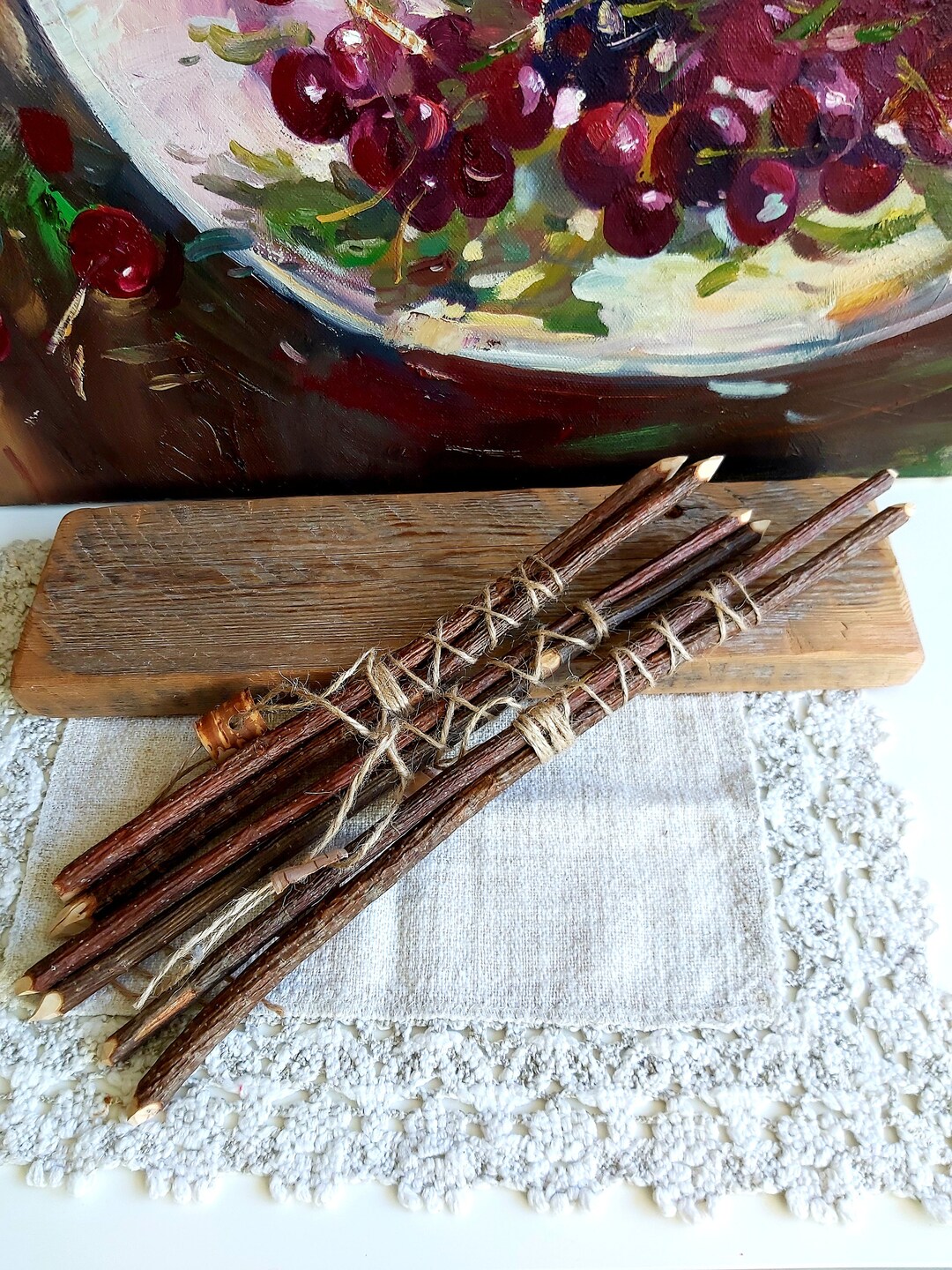 Rowan Wand Natural Rowan Tree Wood Sticks Mountain Ash Tree Branch Wand ...