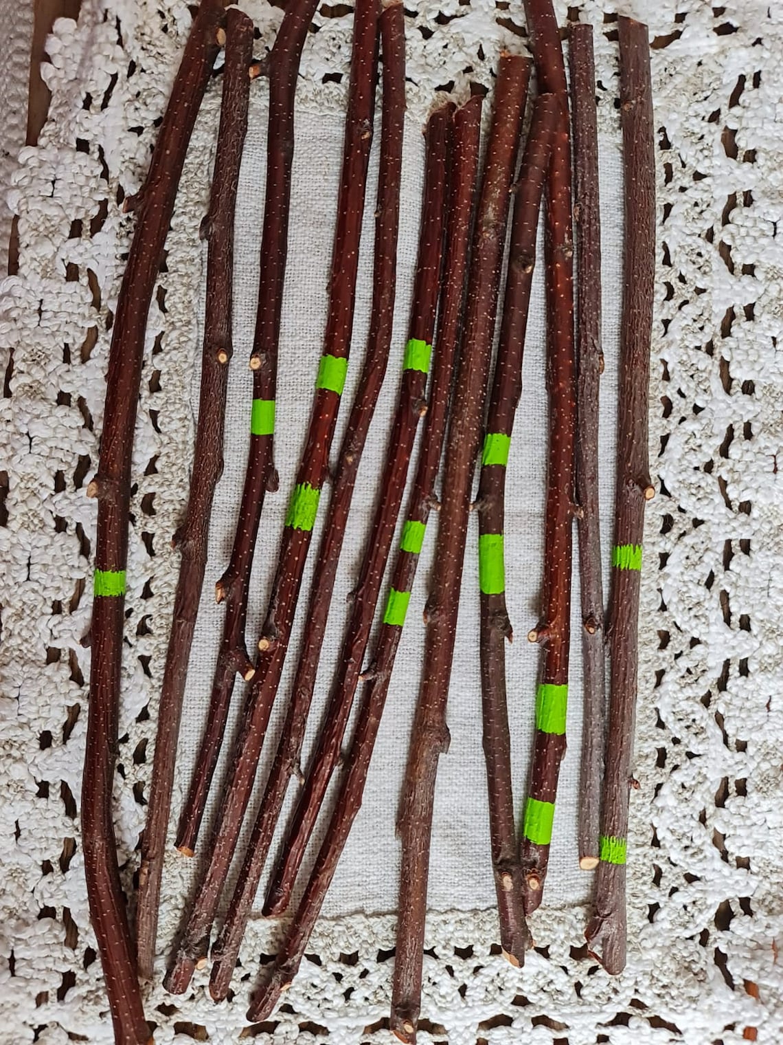 Natural Wood Sticks Hand Painted Rustic Home Decor Primitive | Etsy