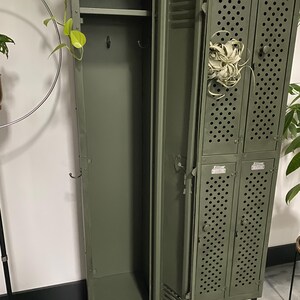 Antique Steel Lockers Olive Green Storage Heavy Duty Free Shipping - Etsy