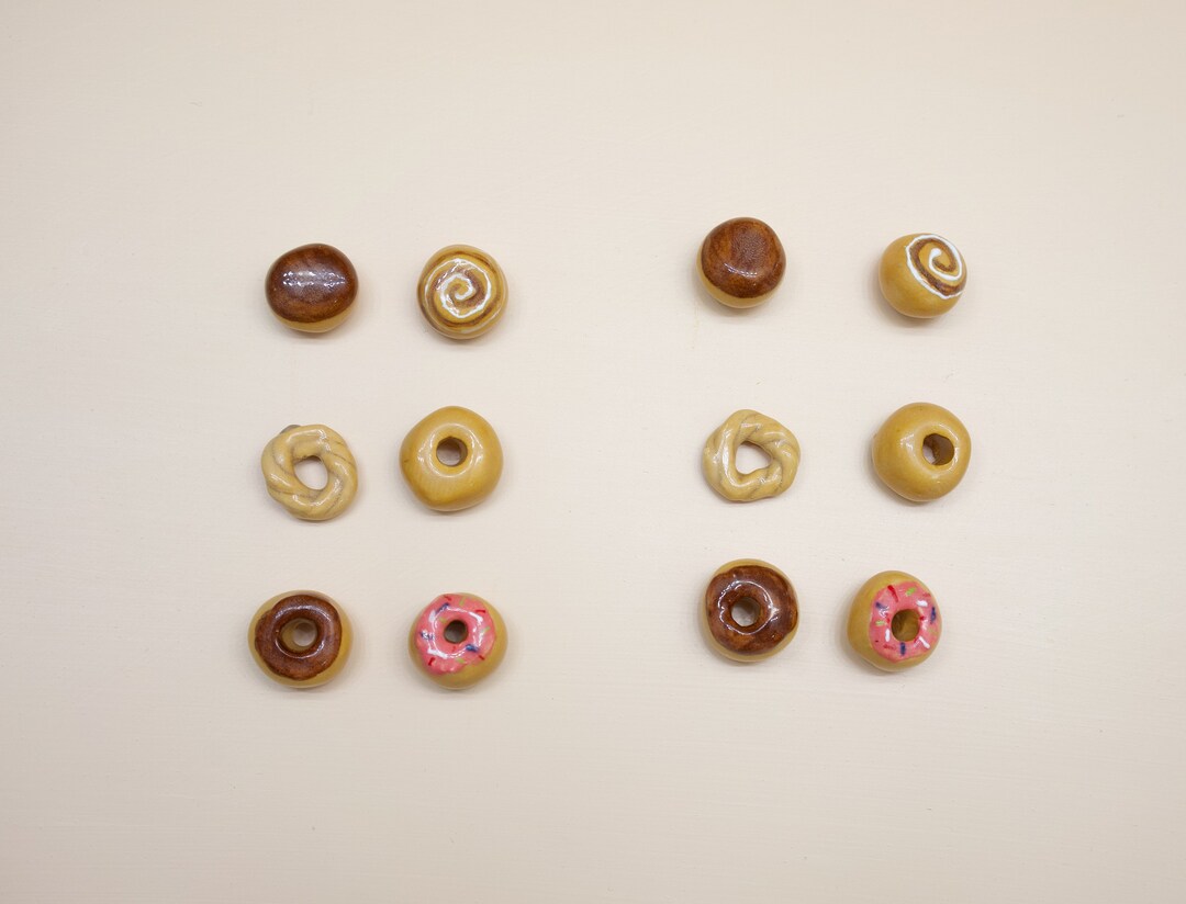 Handmade Ceramic Strong Magnet Sets | Cute Baking Croissant Baguette ...