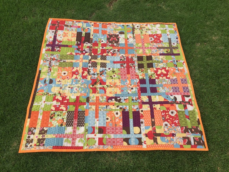 Retro Look Patchwork Quilt - Etsy Australia