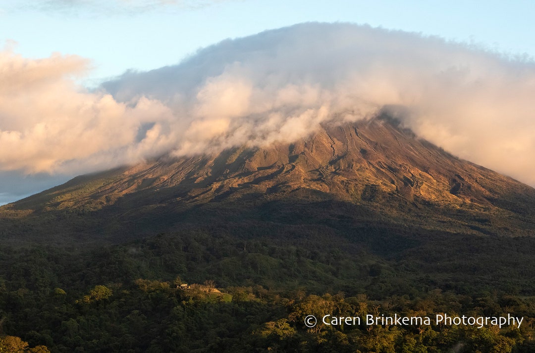 Arenal Volcano Sunset, Costa Rica, Landscape Photography, Canvas Wall ...