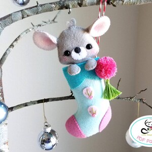 Sneaky Mouse Mini Christmas Stocking-pdf Pattern-felt Christmas ...