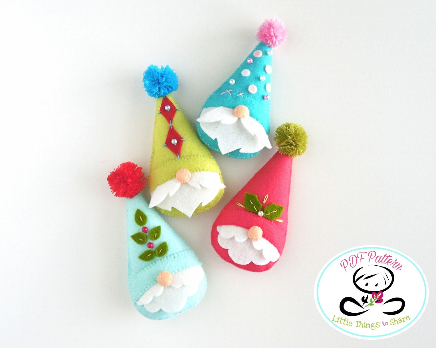 Festive Gnomes-pdf Pattern-felt Christmas - Etsy