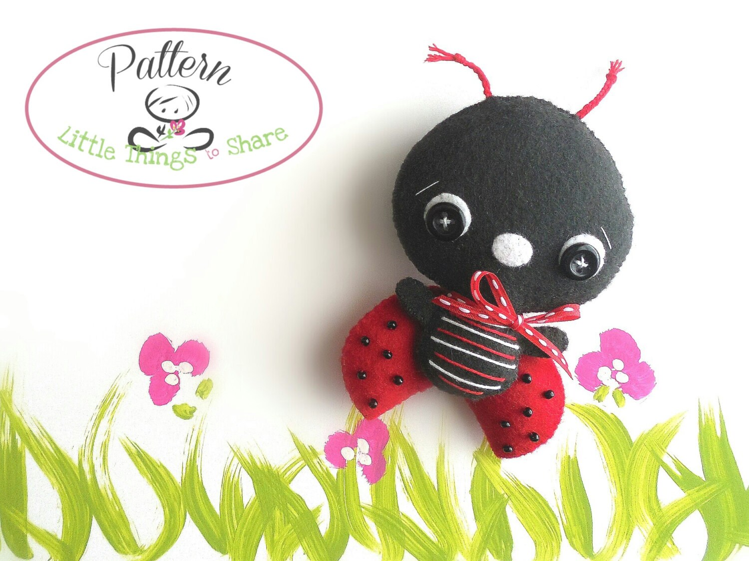 Ladybug PDF Sewing Pattern-diy-nursery Decor-ladybird Toy | Etsy