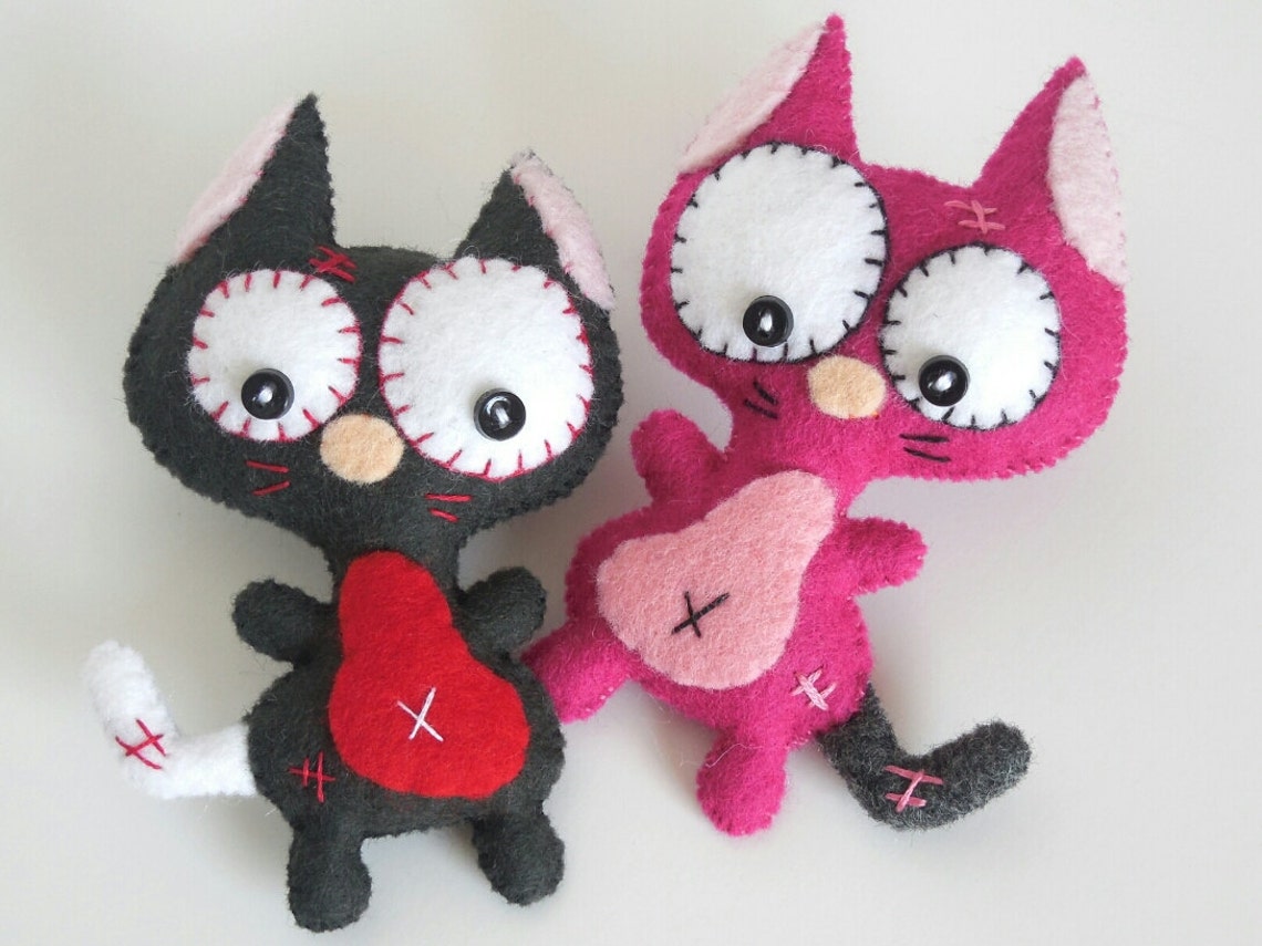 Mini Cat- PDF Sewing Patterns-cute Cat Toy-handmade Plush Cat-felt Cat ...
