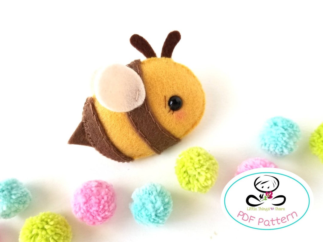 Garden Bee-pdf Sewing Pattern-diy-felt Bee-toy Pattern-cute Bee-nursery ...