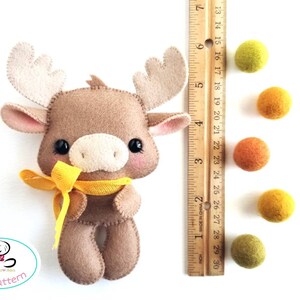 Autumn the Moose PDF Pattern, Baby Moose Plushie, DIY Project, Woodland ...