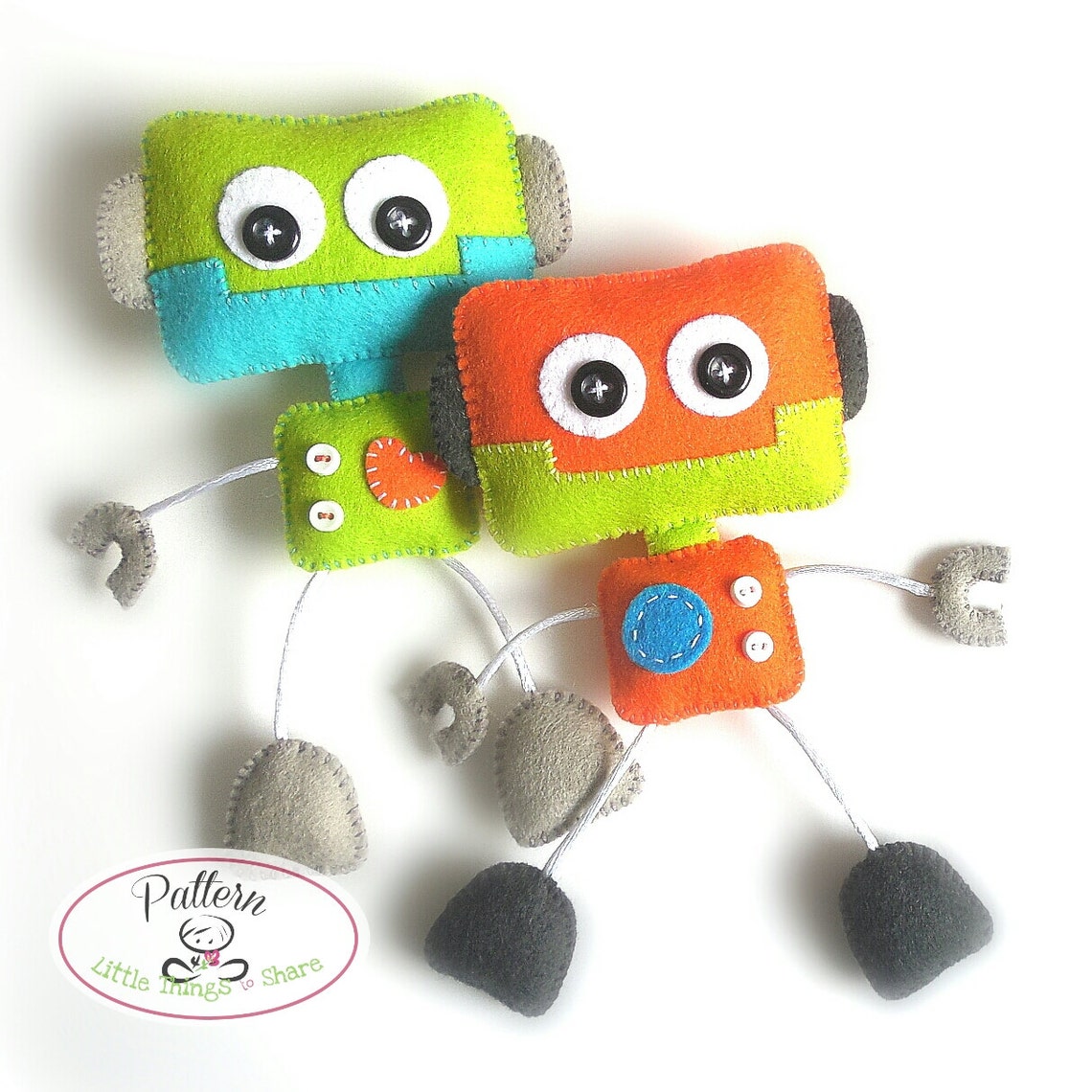 Smiley Robot-pdf Sewing Pattern-cute Robot Toy-diy-handmade - Etsy UK