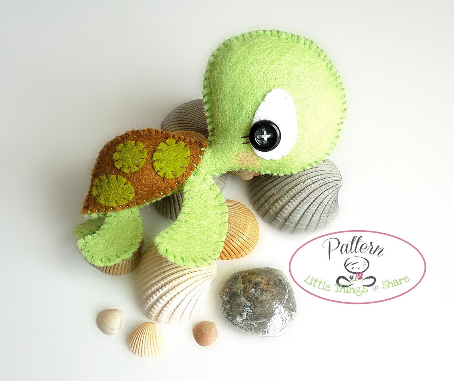 The Turtle PDF Pattern-sea Animal Toy-diy-nursery Decor-instant ...