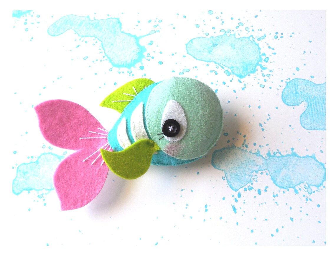 The Fish PDF Pattern-sea Animal Toy-diy-nursery Decor-instant - Etsy