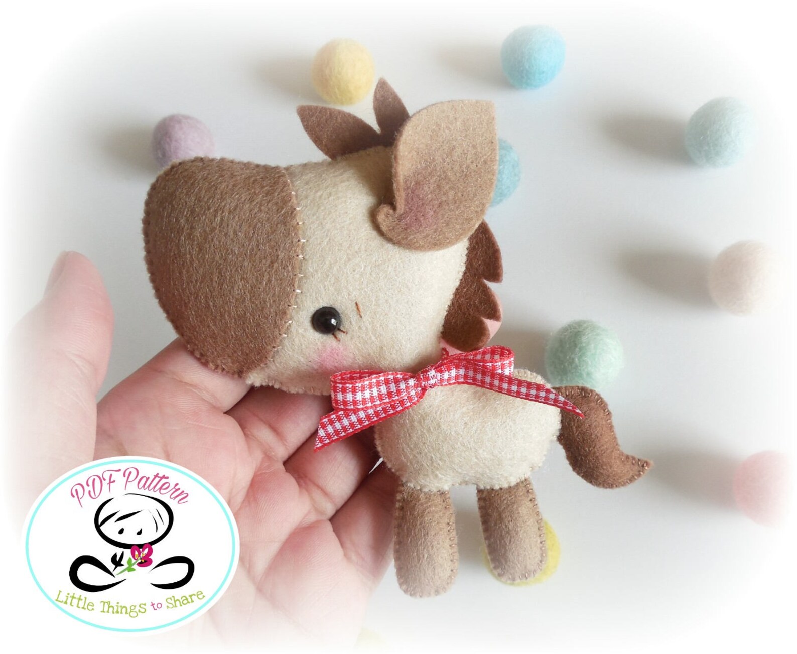 Tony the Pony-pdf Sewing Pattern-diy-felt Horse Toy | Etsy