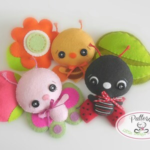 Garden Bugs Set of Three PDF Sewing Pattern-ladybug-bumble Bee ...