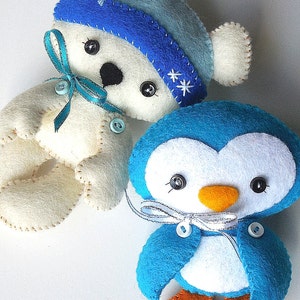 Penguin Christmas Ornament-pdf Sewing Pattern-ornament Pattern-penguin ...