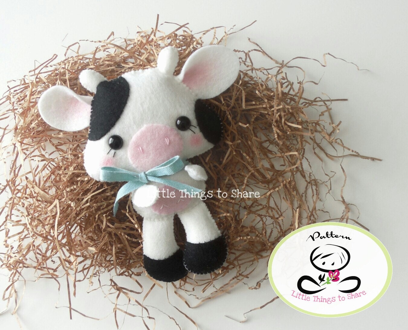 Baby Cow-pdf Pattern-felt Cow-diy Project-farm Animals-nursery - Etsy