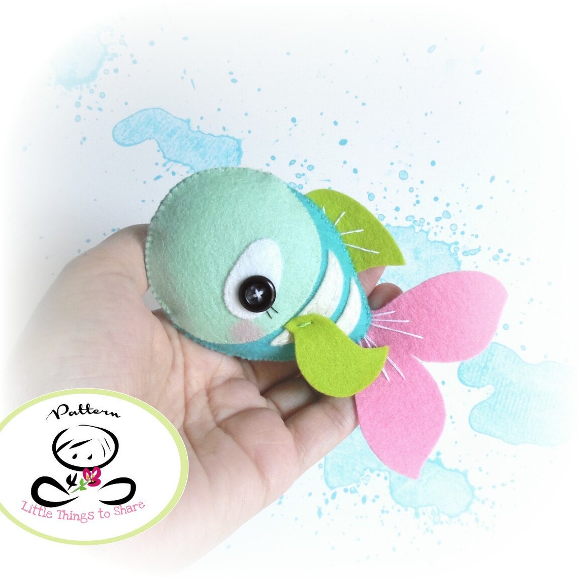 The Fish PDF Pattern-sea Animal Toy-diy-nursery Decor-instant - Etsy
