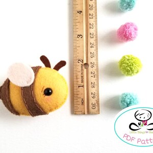 Garden Bee-pdf Sewing Pattern-diy-felt Bee-toy Pattern-cute Bee-nursery ...