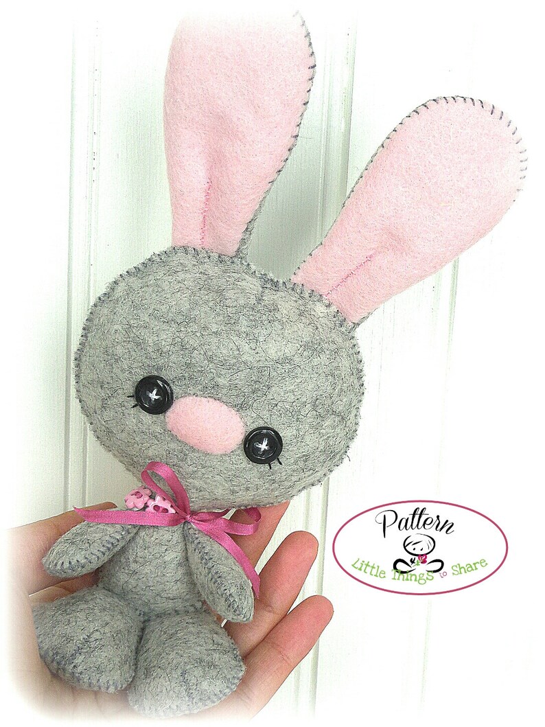 Baby Bunny PDF Pattern-easter Bunny Sewing Pattern-cute Rabbit Plush ...
