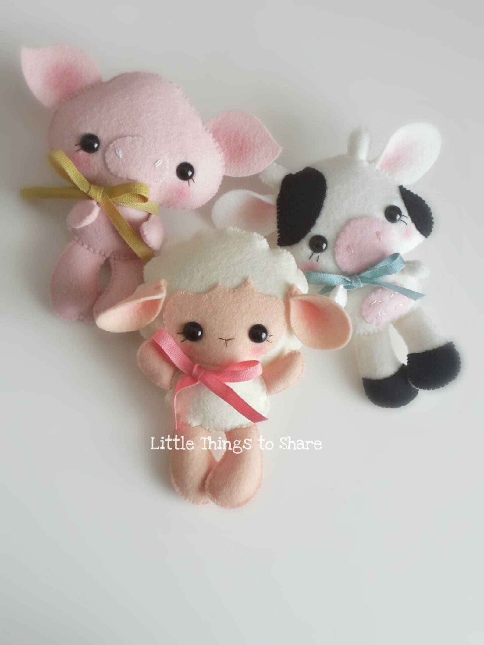 Baby Cow-pdf Pattern-felt Cow-diy Project-farm Animals-nursery Decor ...