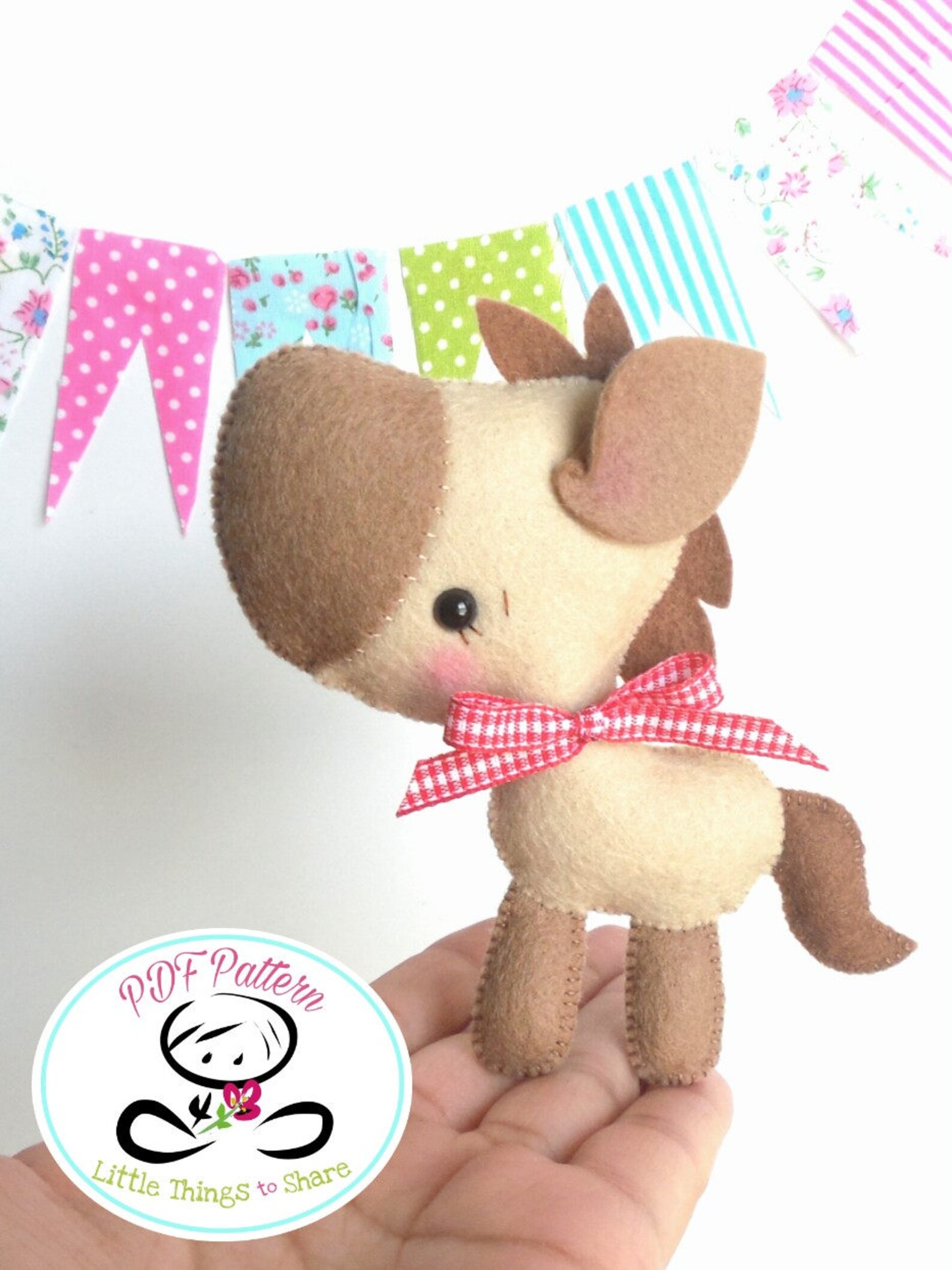 Tony the Pony-pdf Sewing Pattern-diy-felt Horse Toy | Etsy