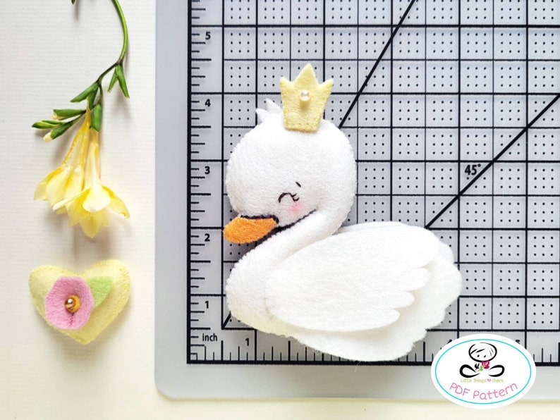 Little Swan PDF Sewing Pattern DIY Felt Swan Toy Pattern - Etsy