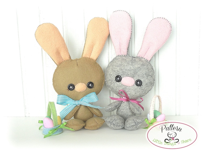 Baby Bunny PDF Pattern-easter Bunny Sewing Pattern-cute Rabbit Plush ...