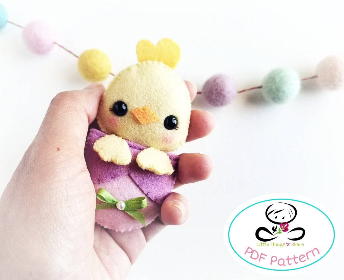 Hatching Chick PDF Sewing Pattern-diy Project-easter - Etsy