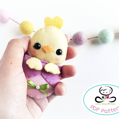Hatching Chick PDF Sewing Pattern-diy Project-easter - Etsy