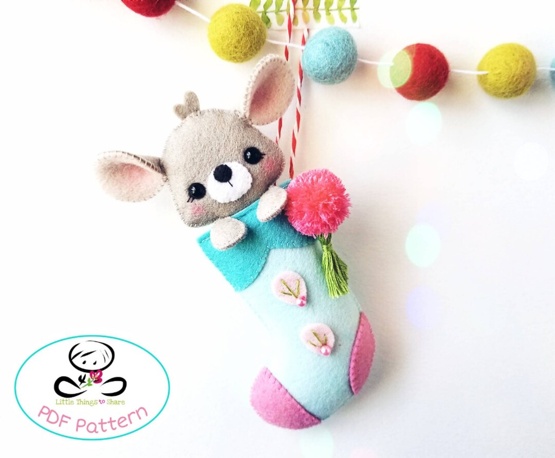 Sneaky Mouse Mini Christmas Stocking-pdf Pattern-felt Christmas ...