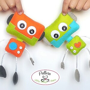 Smiley Robot-pdf Sewing Pattern-cute Robot Toy-diy-handmade Plush-felt ...