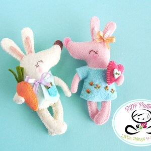 Bunnies in Love-pdf Pattern-easter Bunny-diy-nursery Decor-instant ...