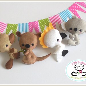 Australian Animals #1-set of Four-pdf Sewing Pattern-cockatoo-kangaroo ...