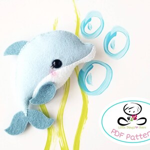 Little Dolphin PDF Pattern-sea Animal Toy-diy-baby Dolphin-nursery ...