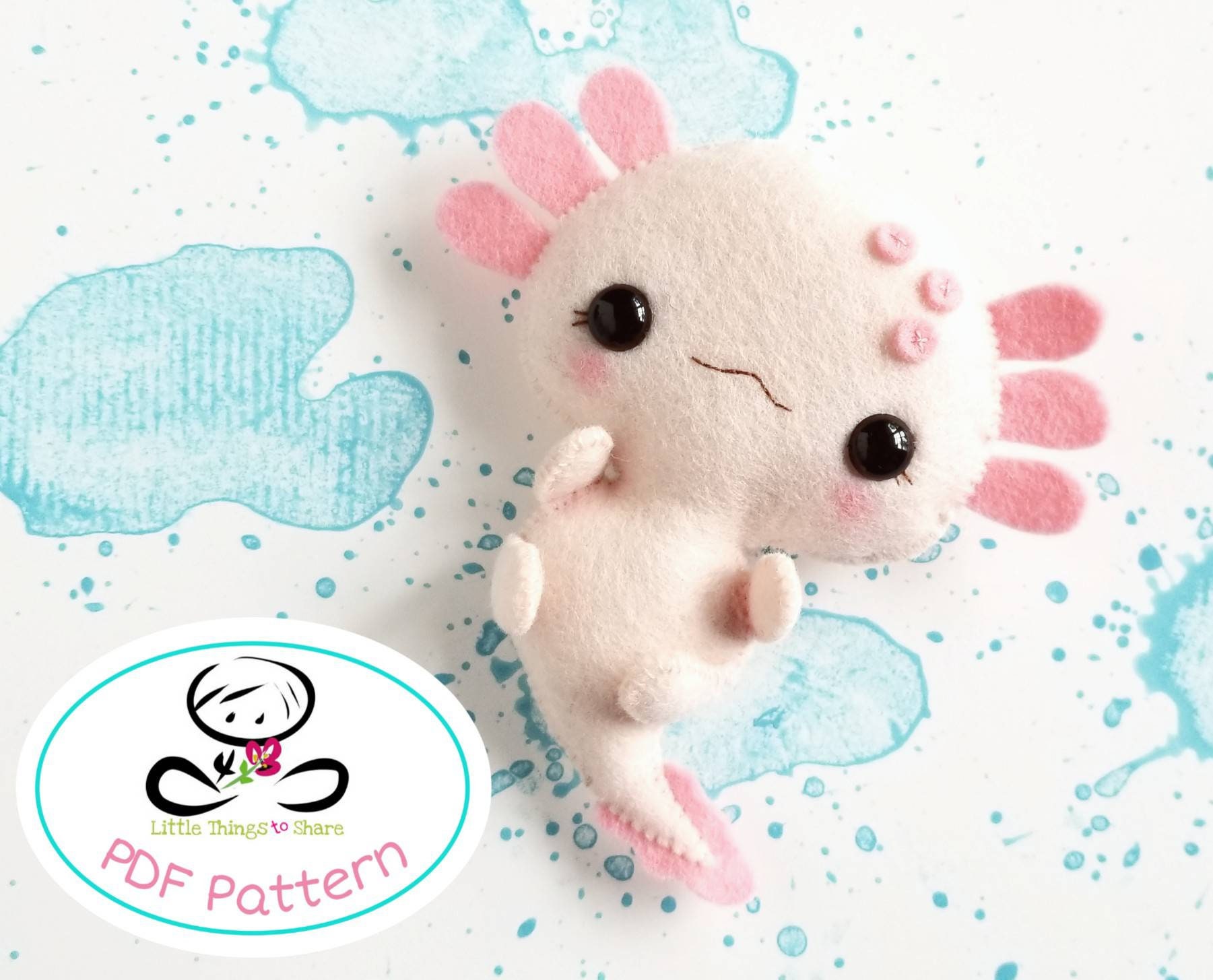Amby the Axolotl PDF Pattern Axolotl Plush-diy-nursery - Etsy