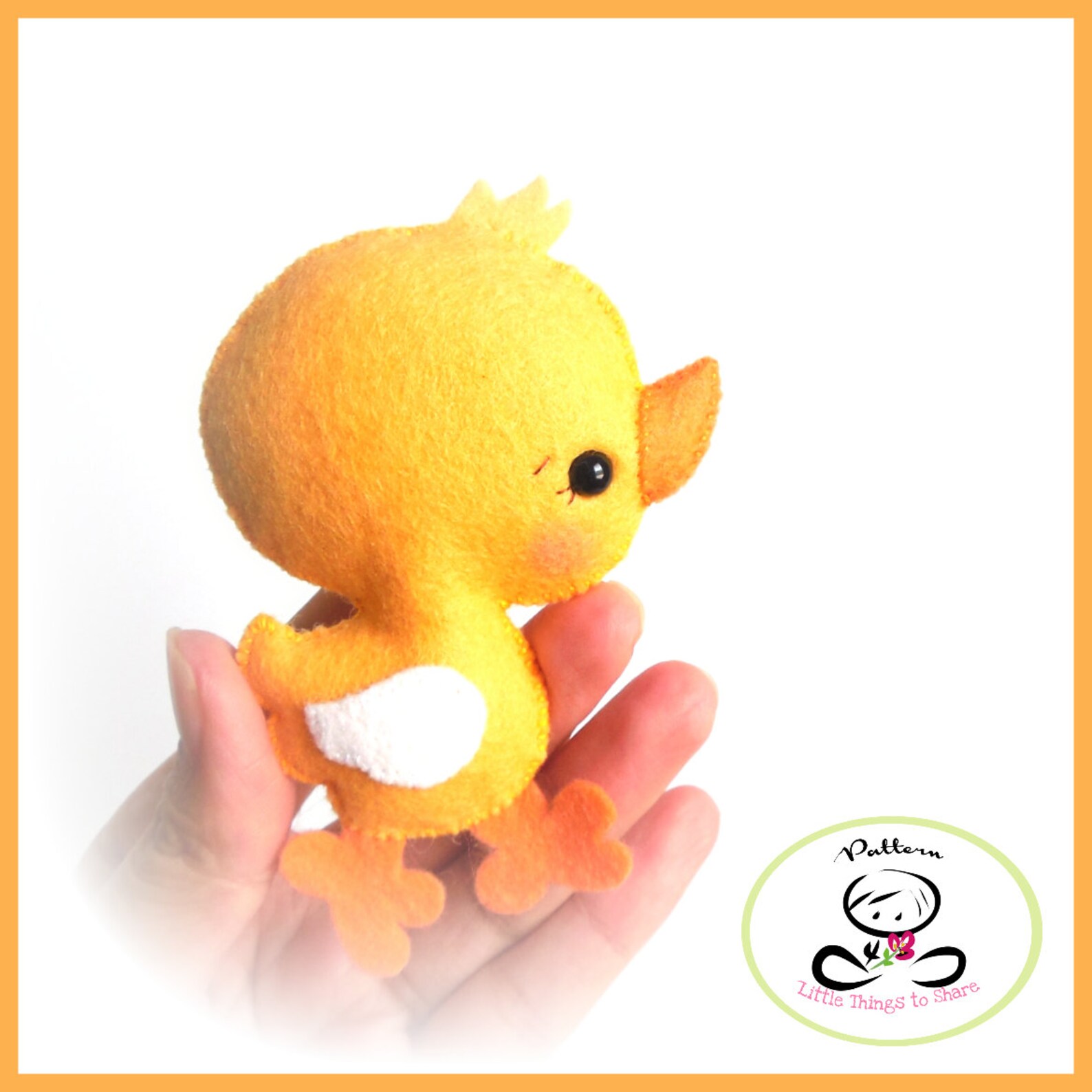 Fluffy Chicken-pdf Sewing Pattern-diy-felt Chick Toy - Etsy