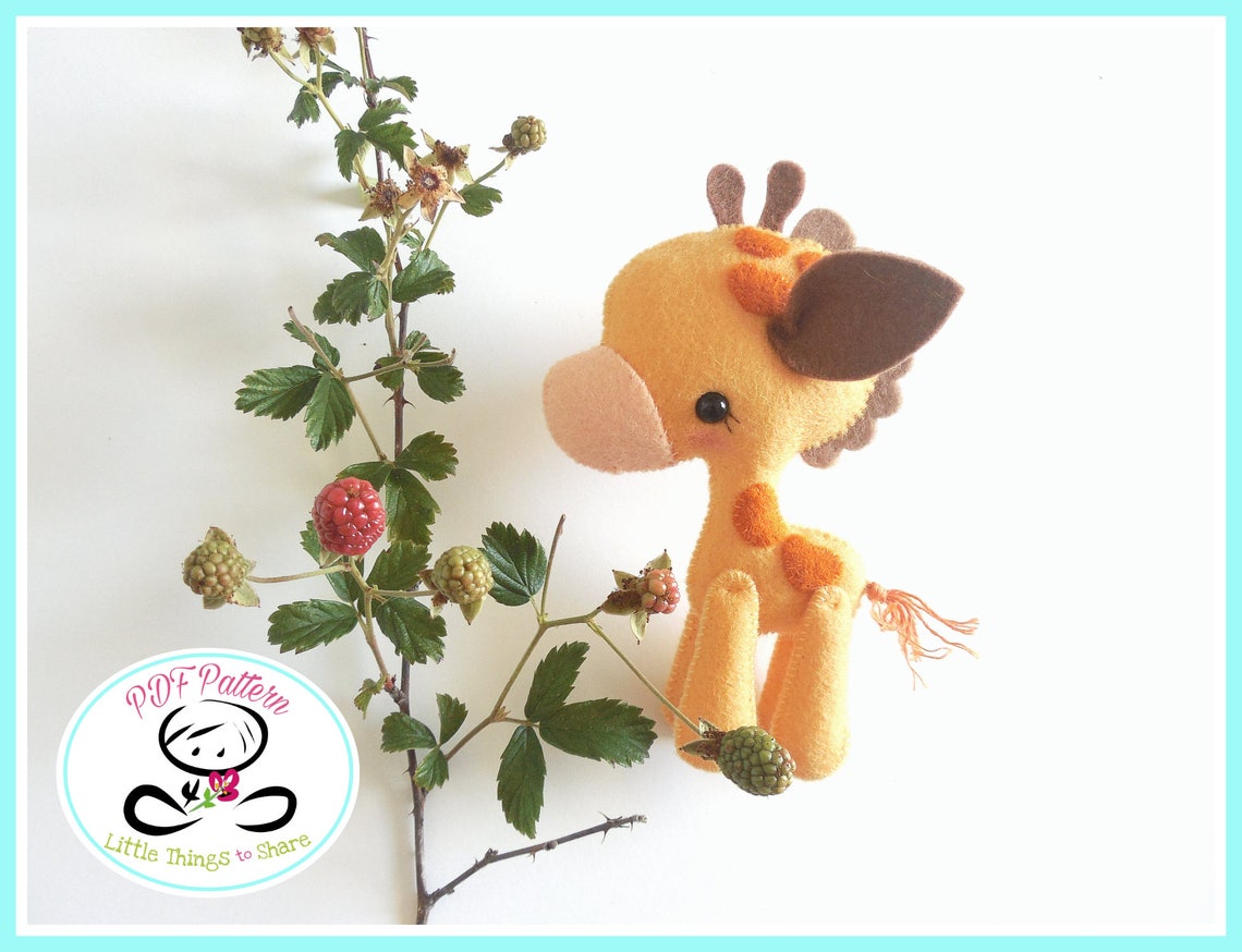 Baby Giraffe PDF Sewing Pattern-diy-giraffe Toy Pattern-wild - Etsy