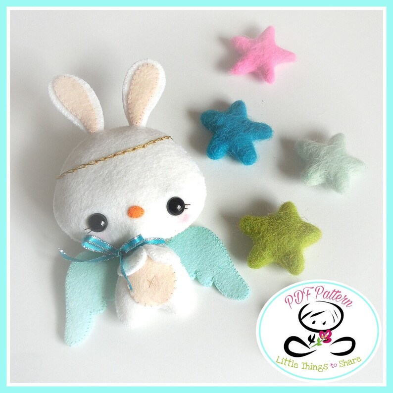 Bunny Angel-christmas Ornament-angel Ornament-pdf Sewing - Etsy